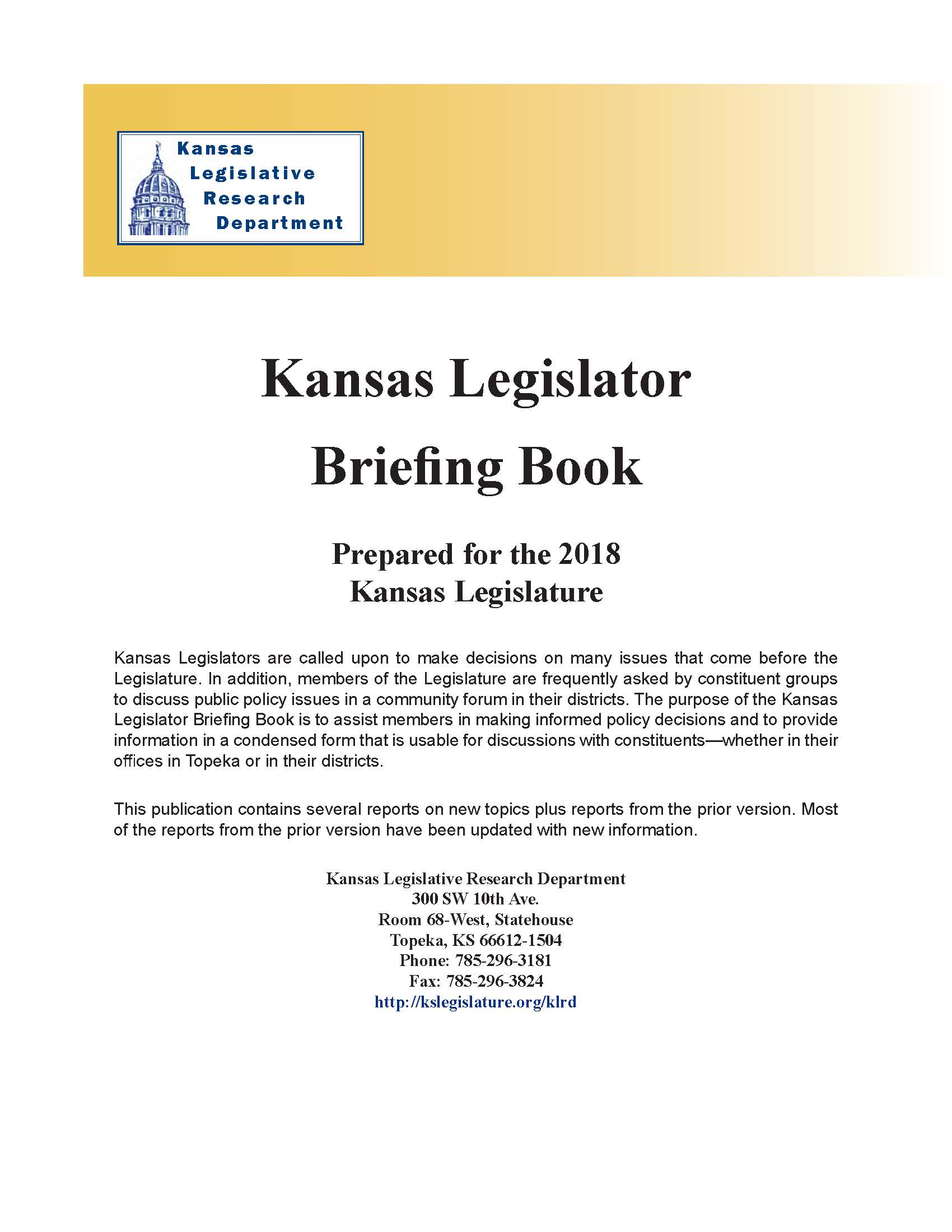 Briefing Book 2018 – KLRD