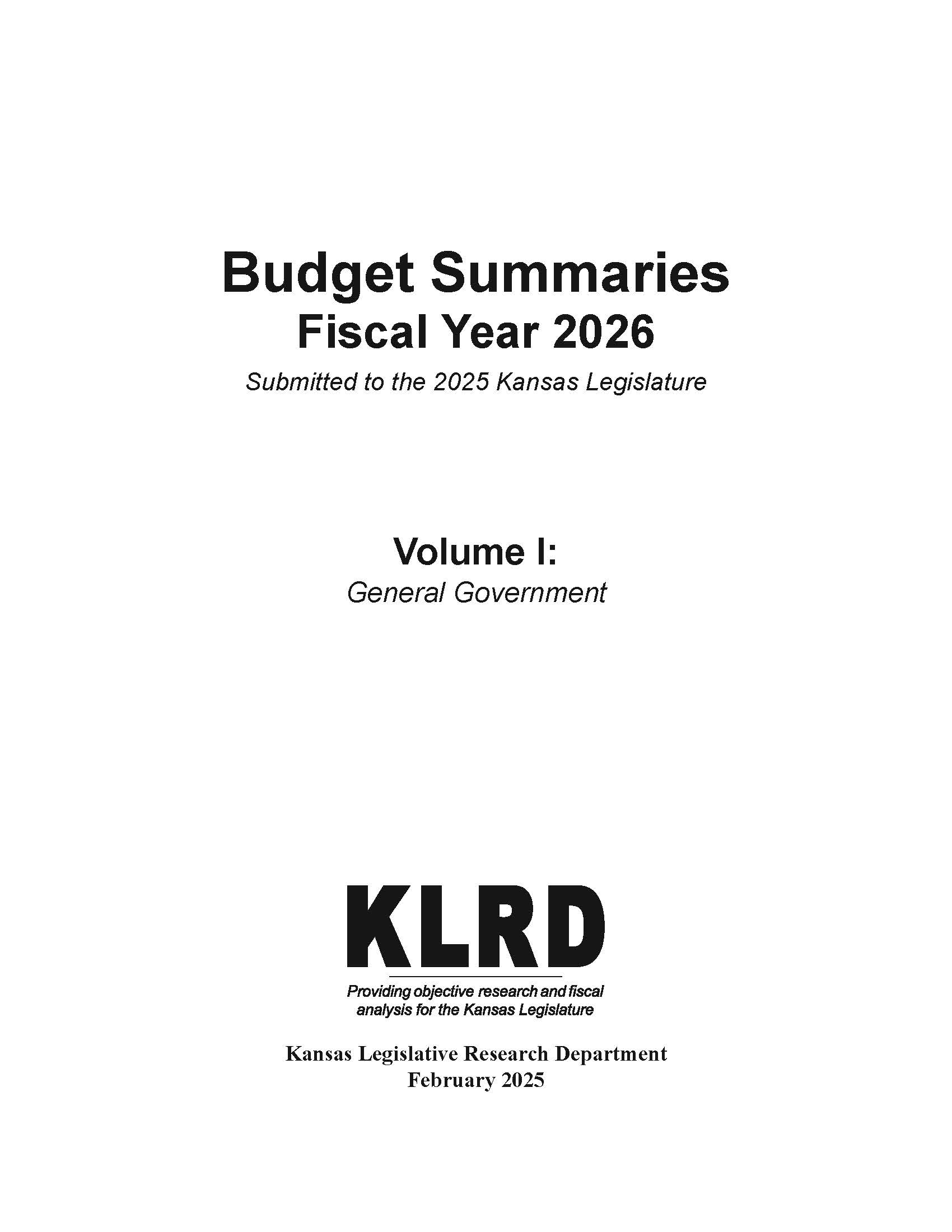 Fiscal Documents by Agency – KLRD